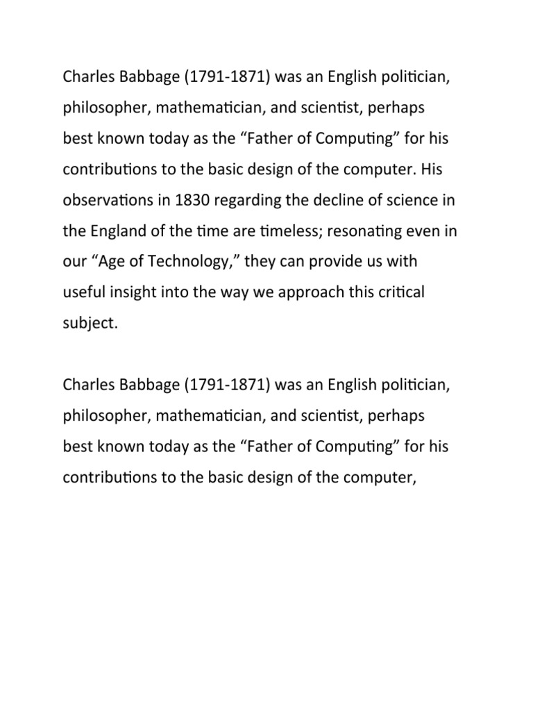 Charles Babbage | PDF