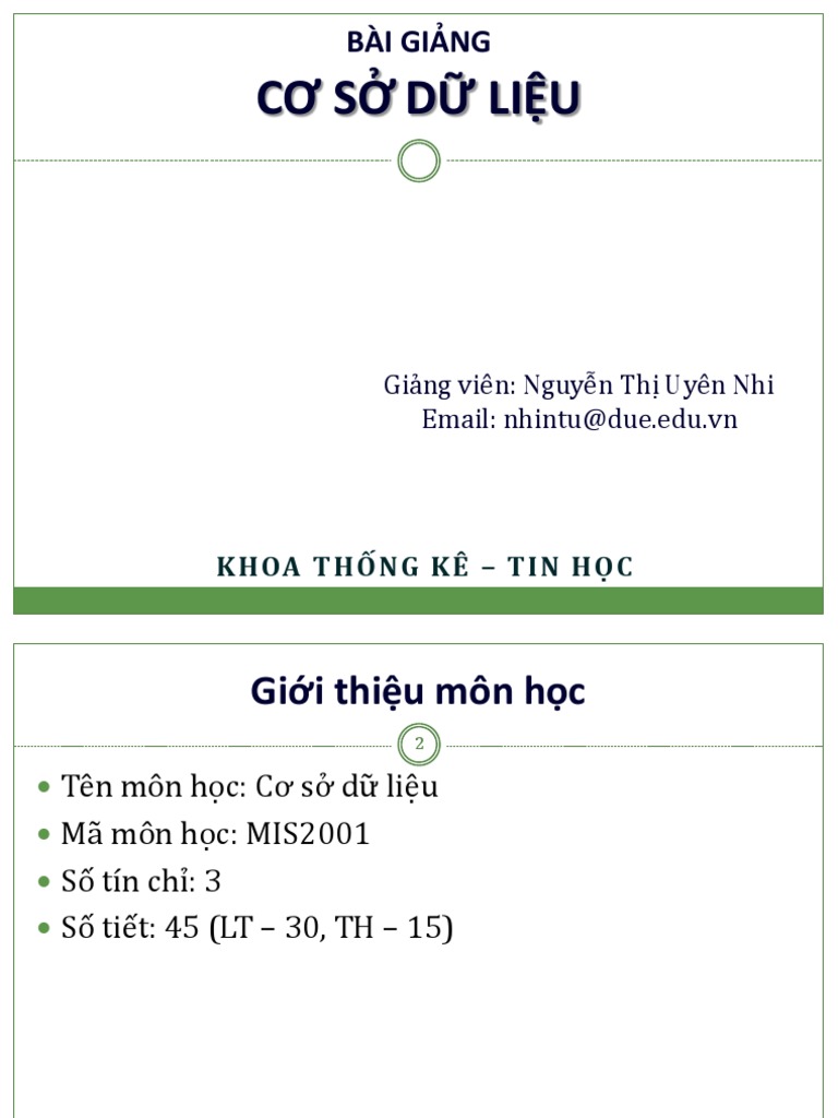 C0 - Gioi Thieu Mon Hoc | PDF