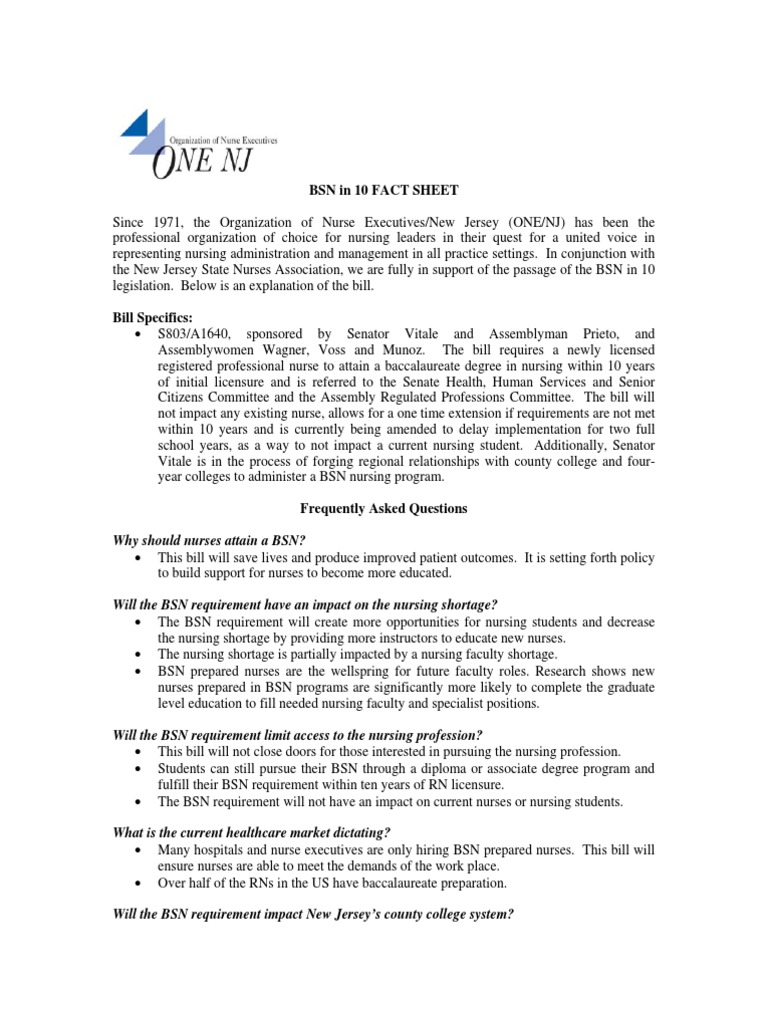 BSN in 10 Legislation Overview | PDF | Nursing | Health Care