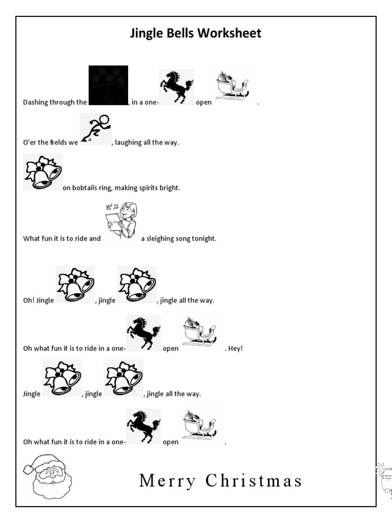 Merry Christmas: Jingle Bells Worksheet | PDF
