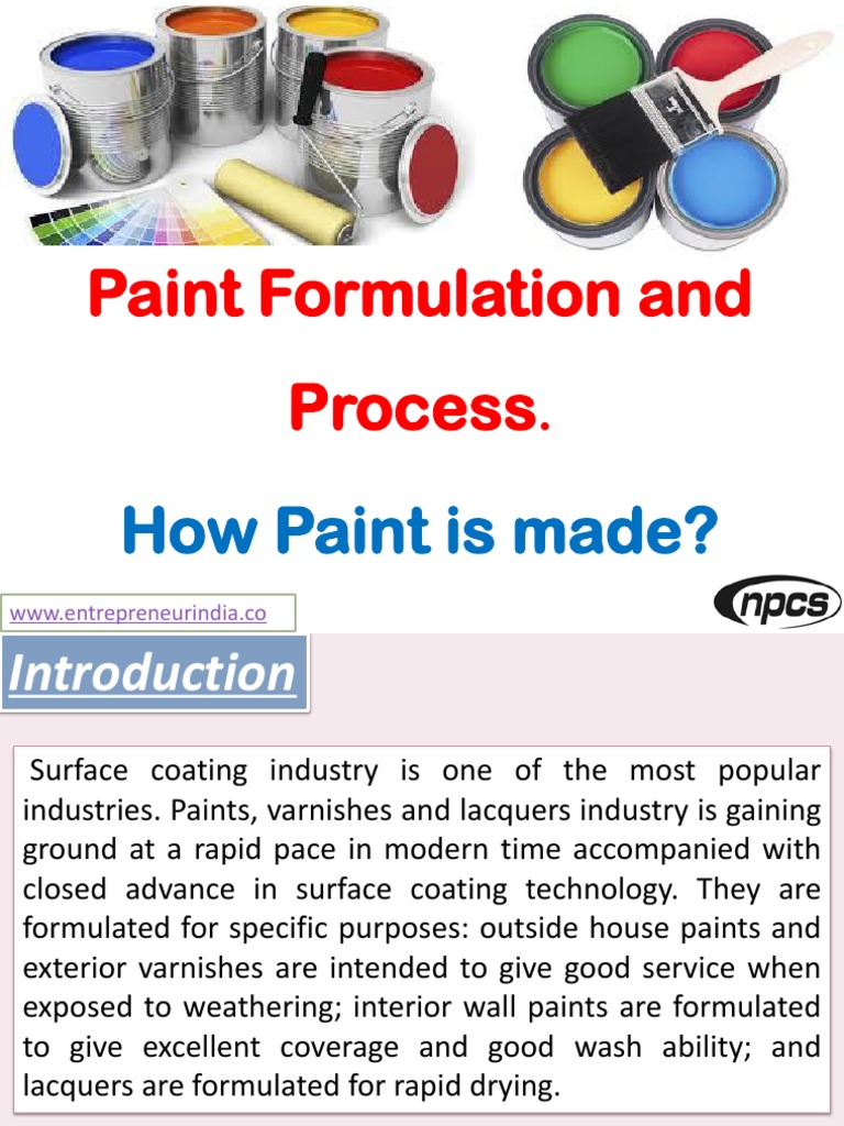 Paint Formulation and Process. How Paint Is Made-471370 | PDF | Paint ...