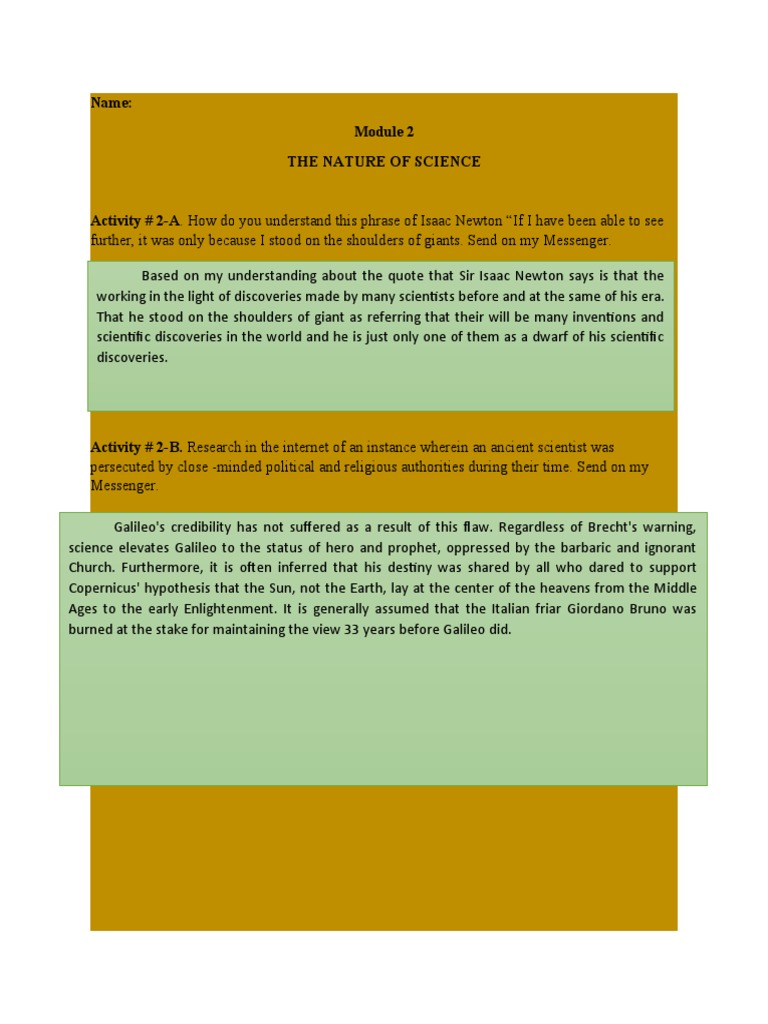 Module 2 Answer Sheet | PDF