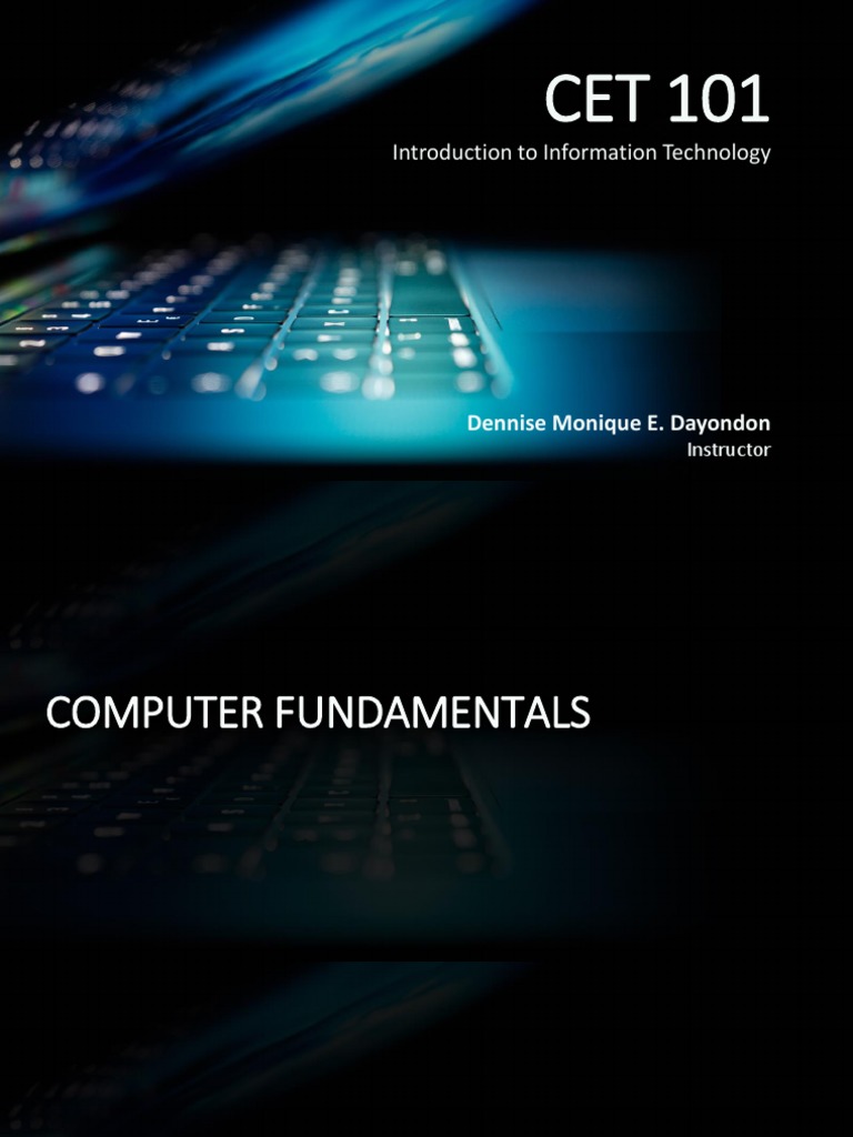 01 Computer Fundamentals | PDF | Computer Data Storage | Input/Output