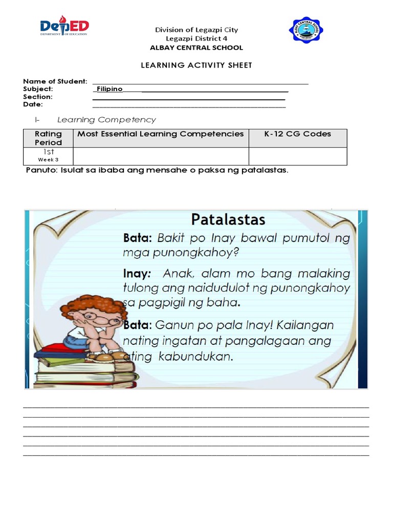 Mensahe at Paksa sa Filipino Grade 3 | PDF | Career & Growth | Business