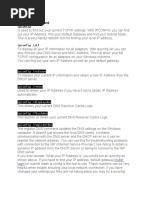 Windows Networking Commands | PDF | Computer Network | Ip Address