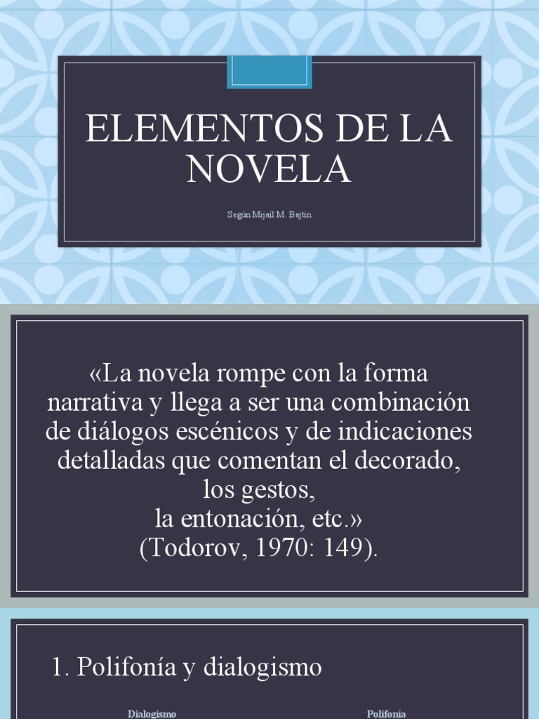 Elementos de La Novela Según Bajtín | PDF | Intertextualidad