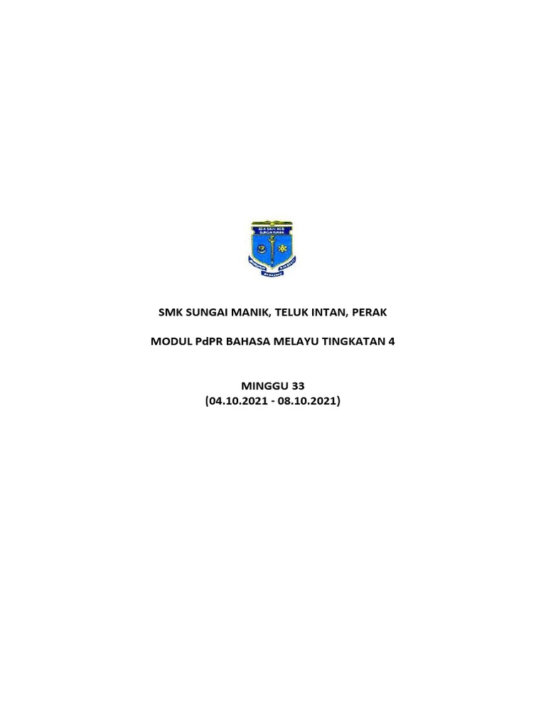 Modul Pdpr Bm T4 Pdf