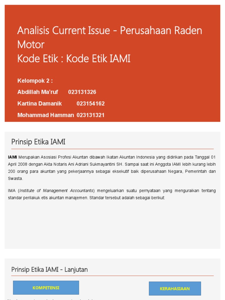 Kode Etik IAMI | PDF