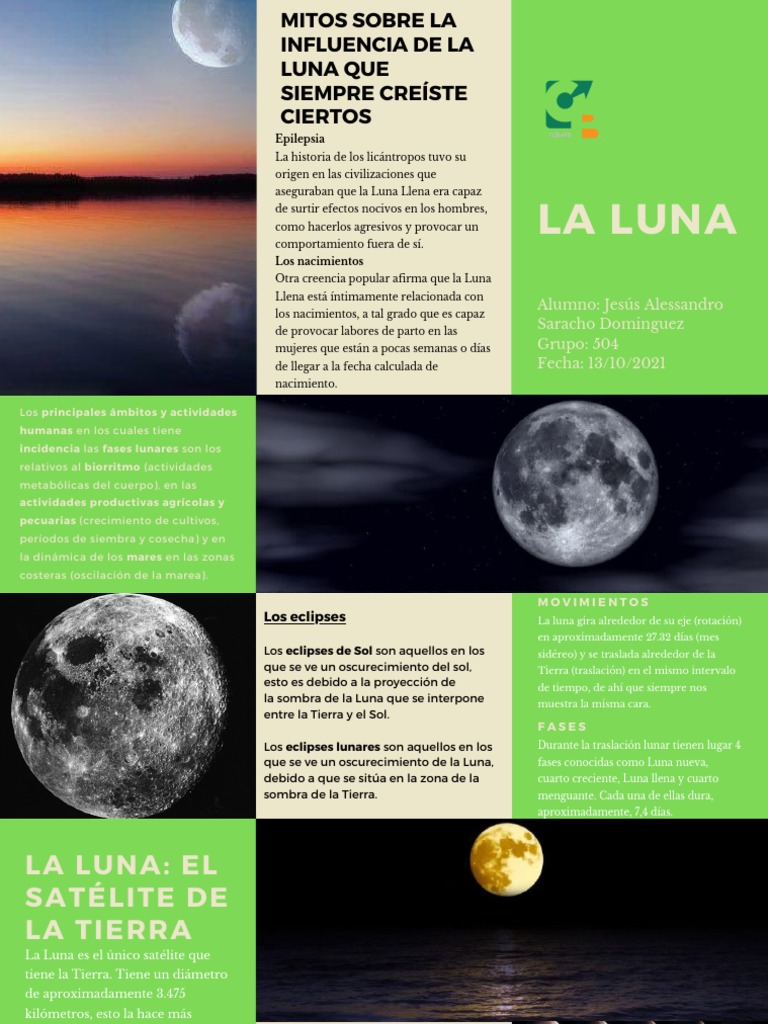 La Luna-Triptico | PDF | Luna | Tierra