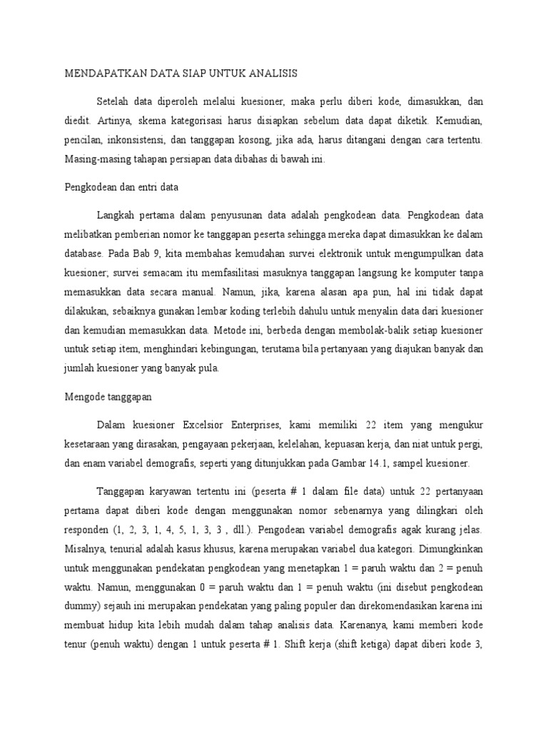 Panduan Pengolahan Data Kuesioner | PDF | Metode & Bahan Ajar