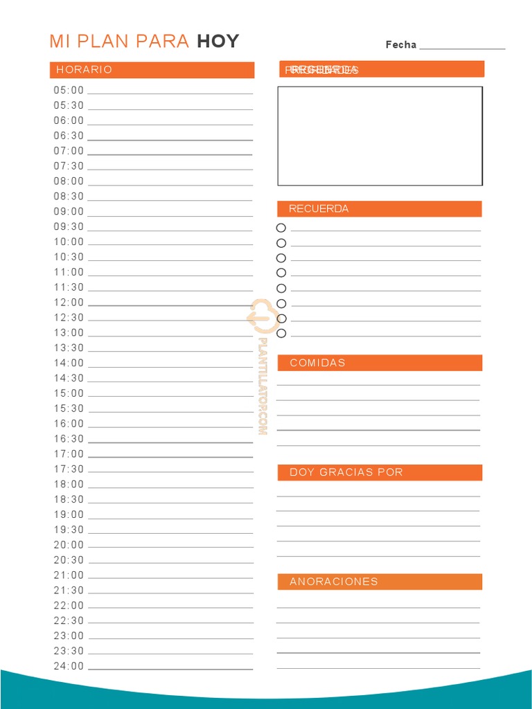 Planificador Horario Diario Imprimible Plantillas De Horario Escolar