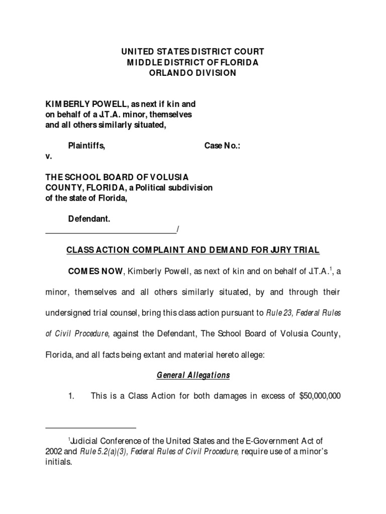 Class Action Complaint | PDF | Class Action | Americans With ...