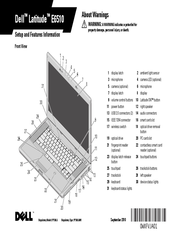 Latitude-E6510 - Setup Guide - En-Us | PDF | Usb | Computer Hardware