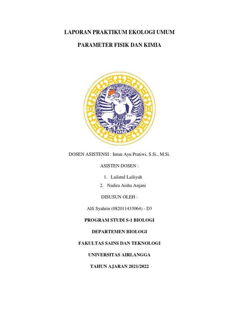 Alfi Syahrin - 082011433064 - Parameter Fisik Dan Kimia - D3 | PDF
