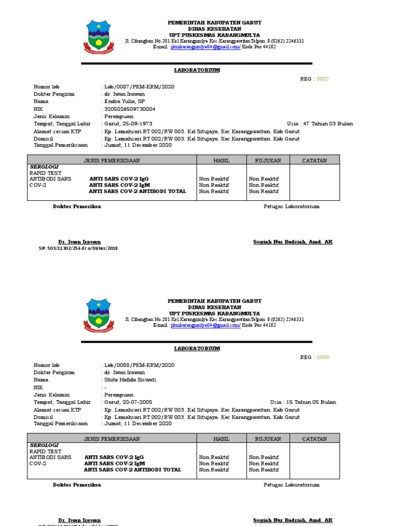 Kop Surat Lab Rapid | PDF