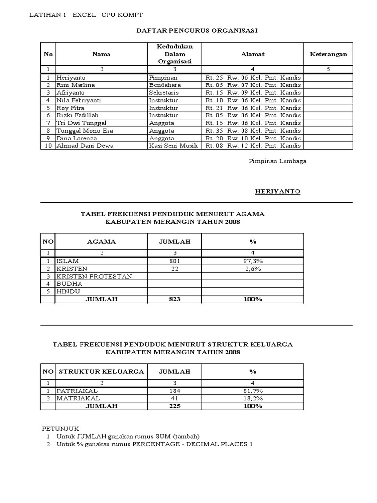 Modul Latihan MS Excel | PDF