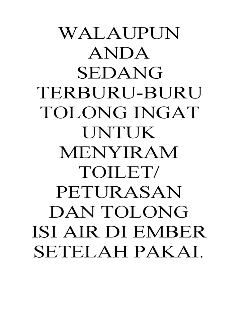 Tulisan Toilet | PDF