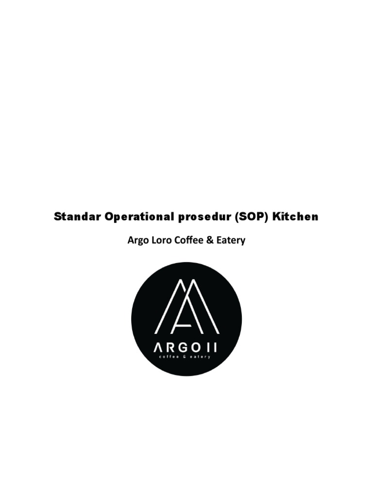 SOP Dapur Argo Loro Coffee | PDF