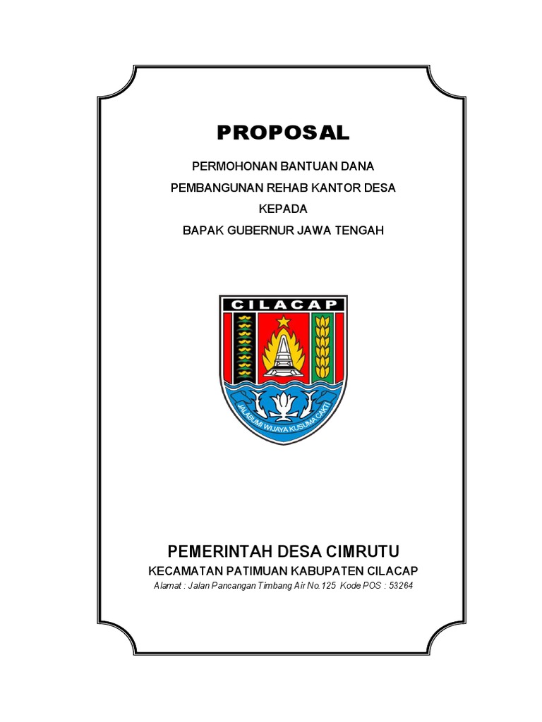 Proposal Rehab Kantor Desa Ke Gubernur | PDF