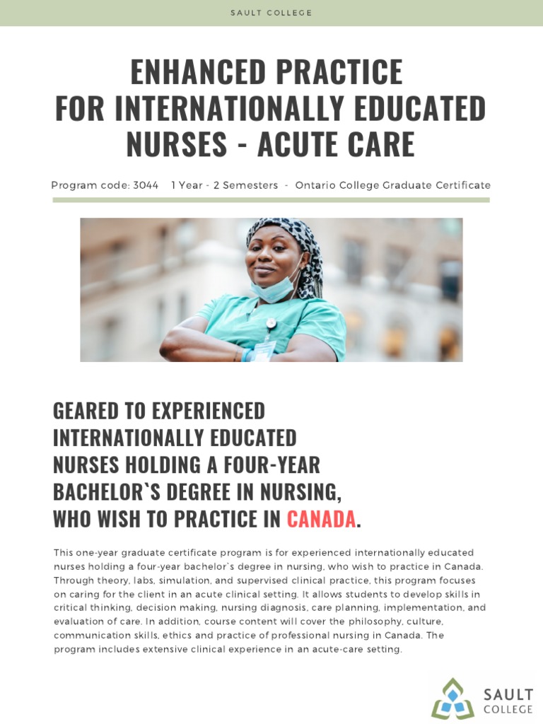Enhanced Practice For Internationally Educated Nurses - Acute Care ...