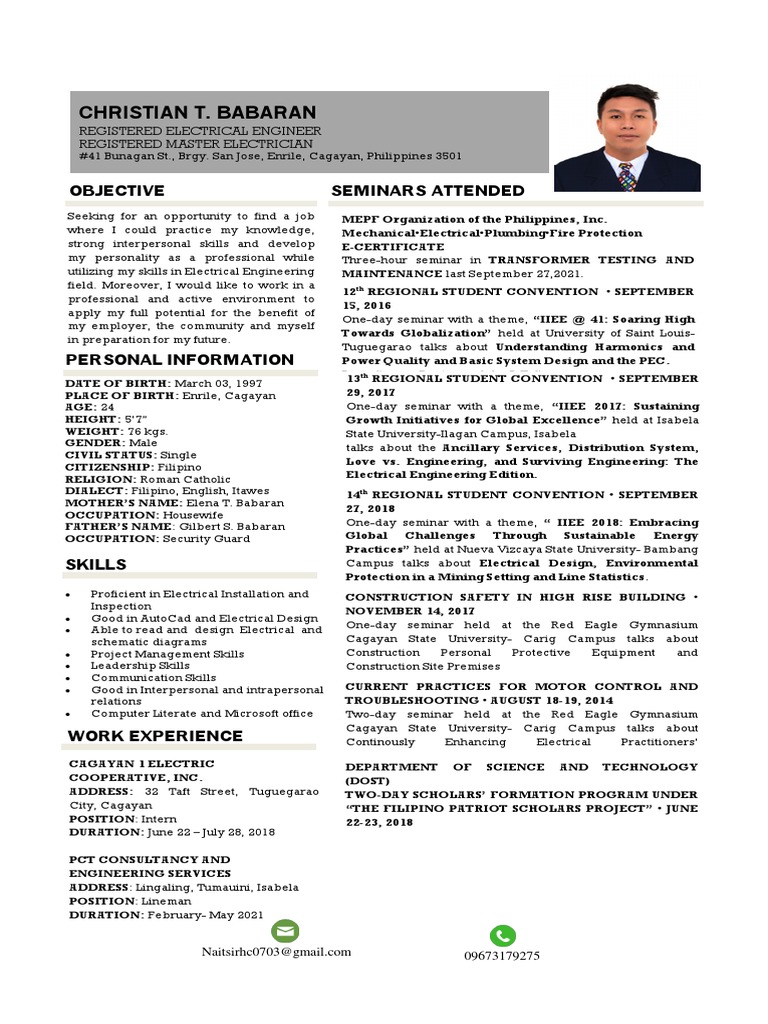 Resume Christian Baba Ran | PDF | Engineering