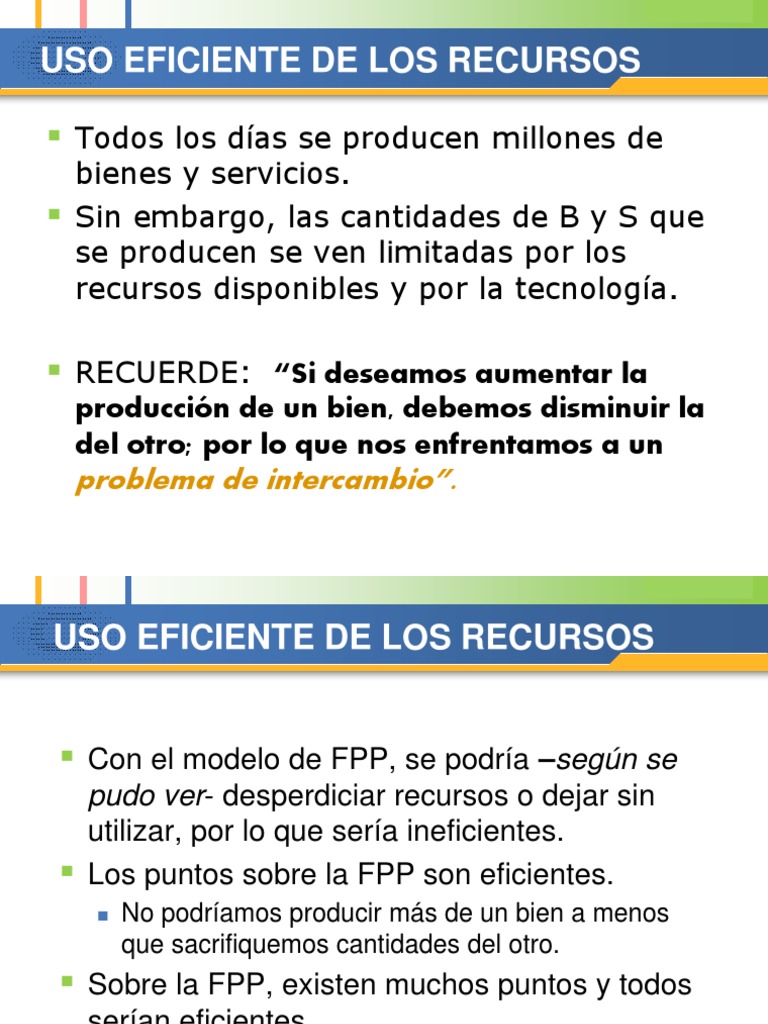 Uso Eficiente de Los Recursos | PDF | Costo de oportunidad | Ventaja ...