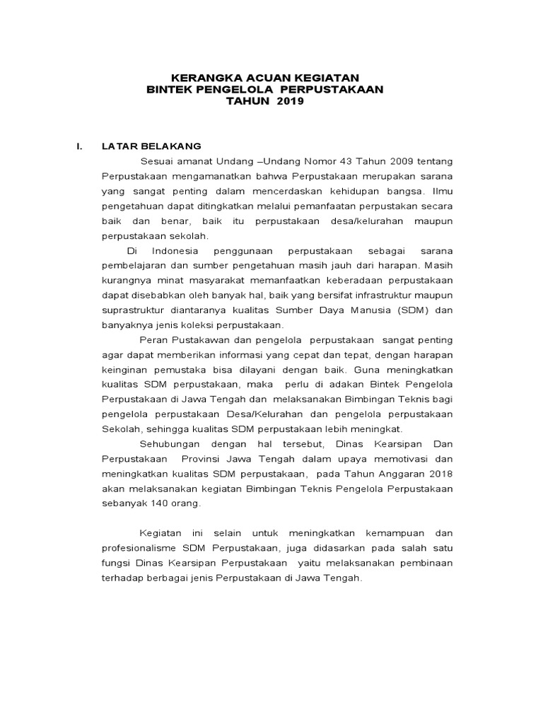 Contoh Proposal Bimtek | PDF | Karier & Perkembangan