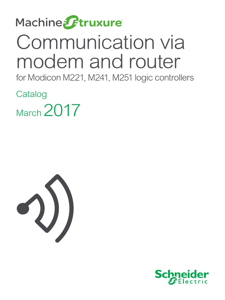 Communication Via Modem and Router: For Modicon M221, M241, M251 Logic ...