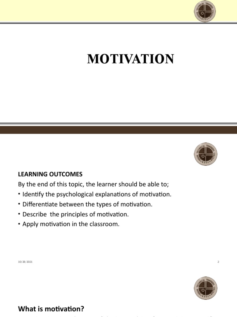 Motivation Power Point Presentation | PDF | Motivation | Motivational