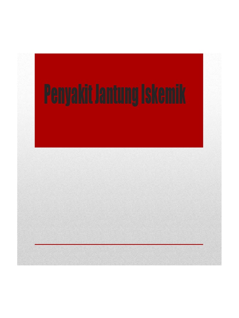 Penyakit Jantung Iskemik | PDF