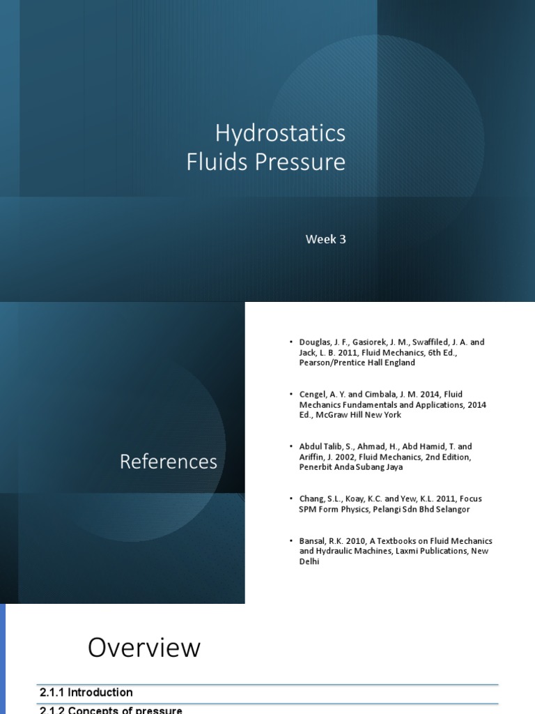 Hydrostatic Pressure | PDF | Pressure | Pressure Measurement