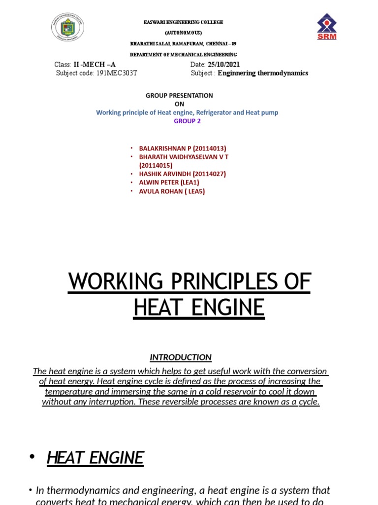 Heat Engine and Pump Principles Explained | PDF | Heat | Heat Pump