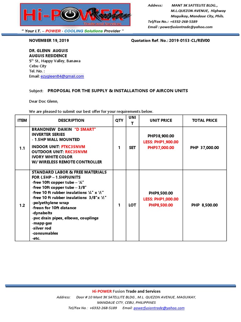 2019-0153-Rev00 - CL Doc Glenn Res. Banawa Aircon Proposal 19nov19 ...