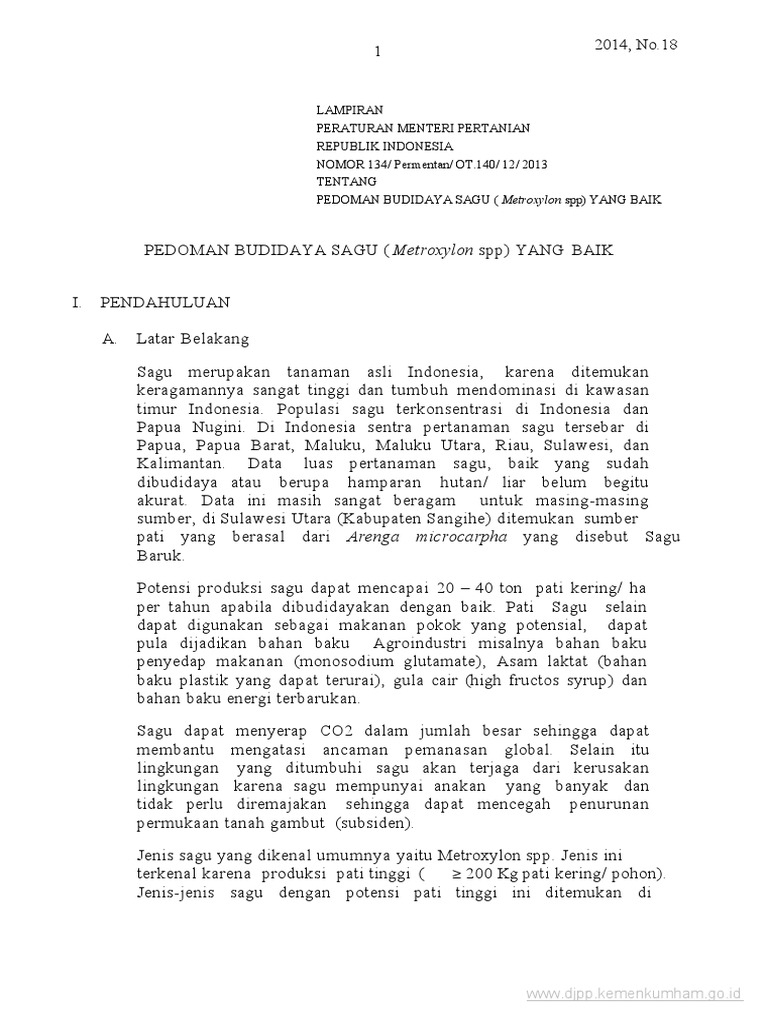 Pedoman Budidaya Sagu Optimal | PDF