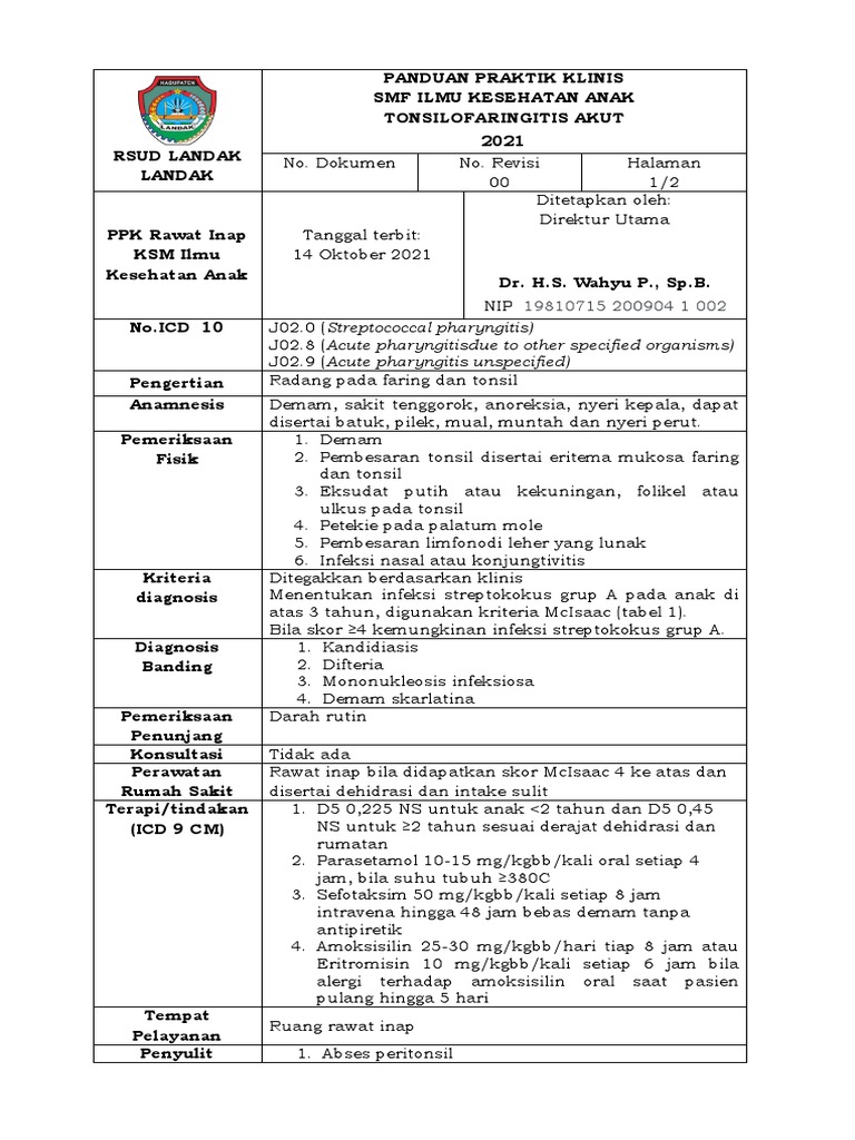 Tonsilofaringitis Akut | PDF