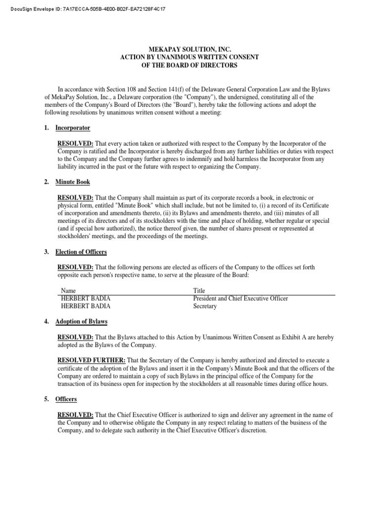 Board Approval | PDF | Expense | Ratification