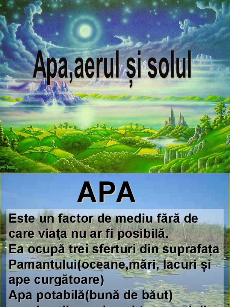 Apa, Aerul Și Solul | PDF