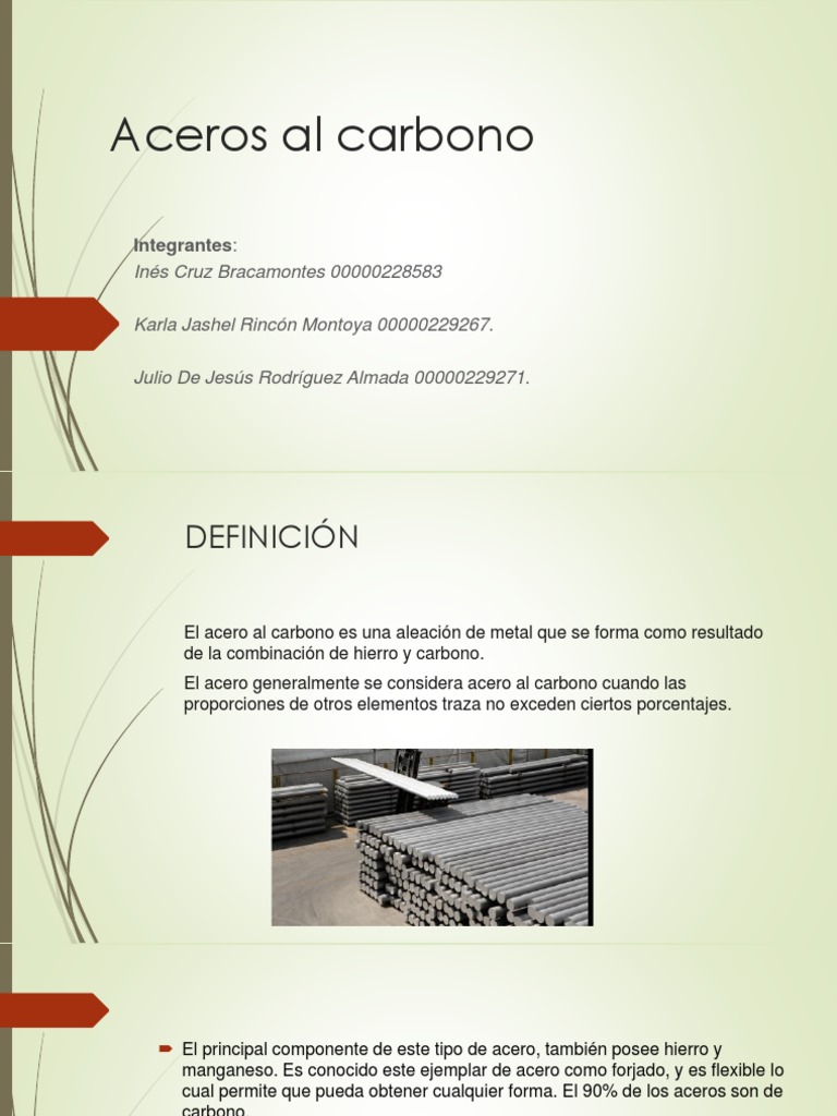 Aceros Al Carbono | PDF | Acero | Tratamiento a base de calor