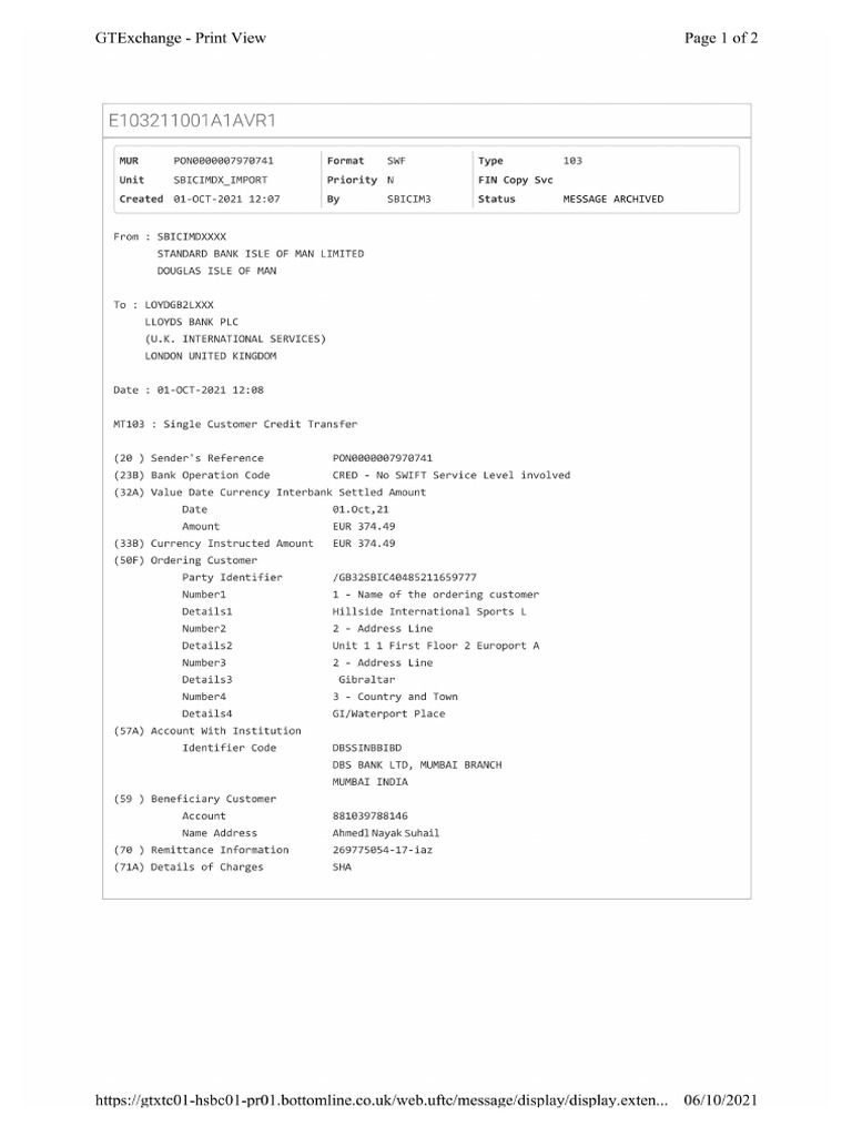 0 MT103-269775054 | PDF