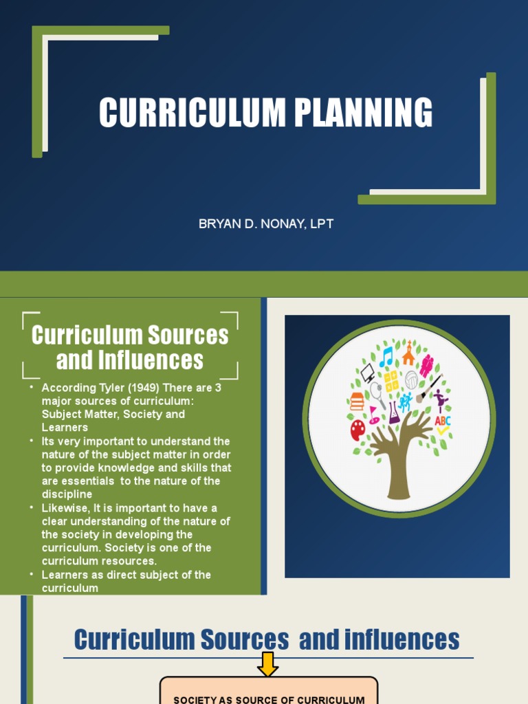 Curriculum Planning: Bryan D. Nonay, LPT | PDF | Curriculum | Learning