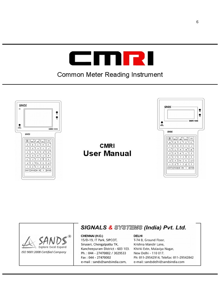 CMRI User Manual Ver 4.2 | PDF | Battery Charger | Rechargeable Battery