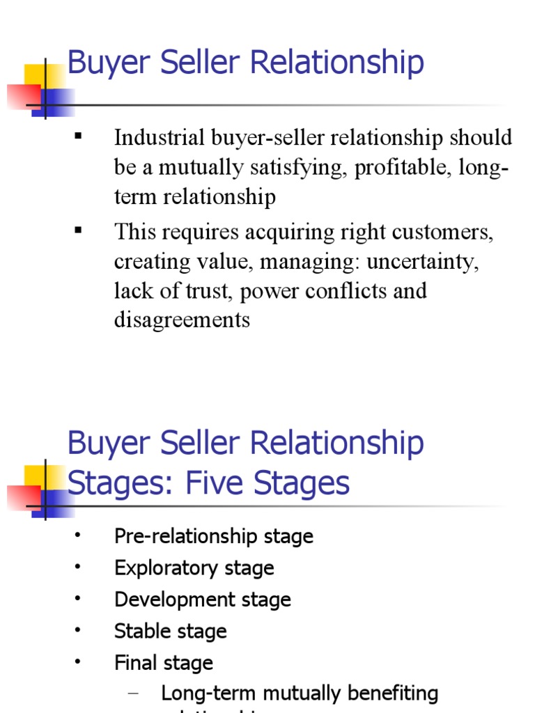 5 B2B Buyer Seller Relationship | PDF