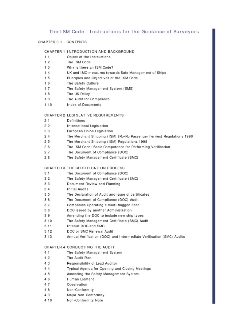 ISM Code - Guidance To Surveyors | PDF | Audit | Verification And Validation