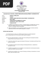 SSLG Adviser Designation Memo 2023 | PDF | Learning