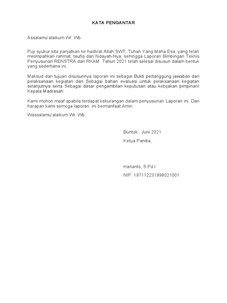 Contoh Laporan Raker | PDF