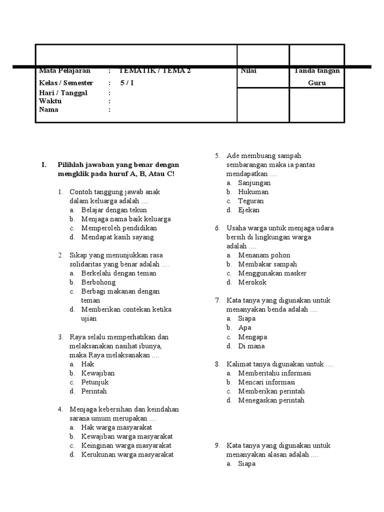 PH Tema 2 Hemat Kertas | PDF