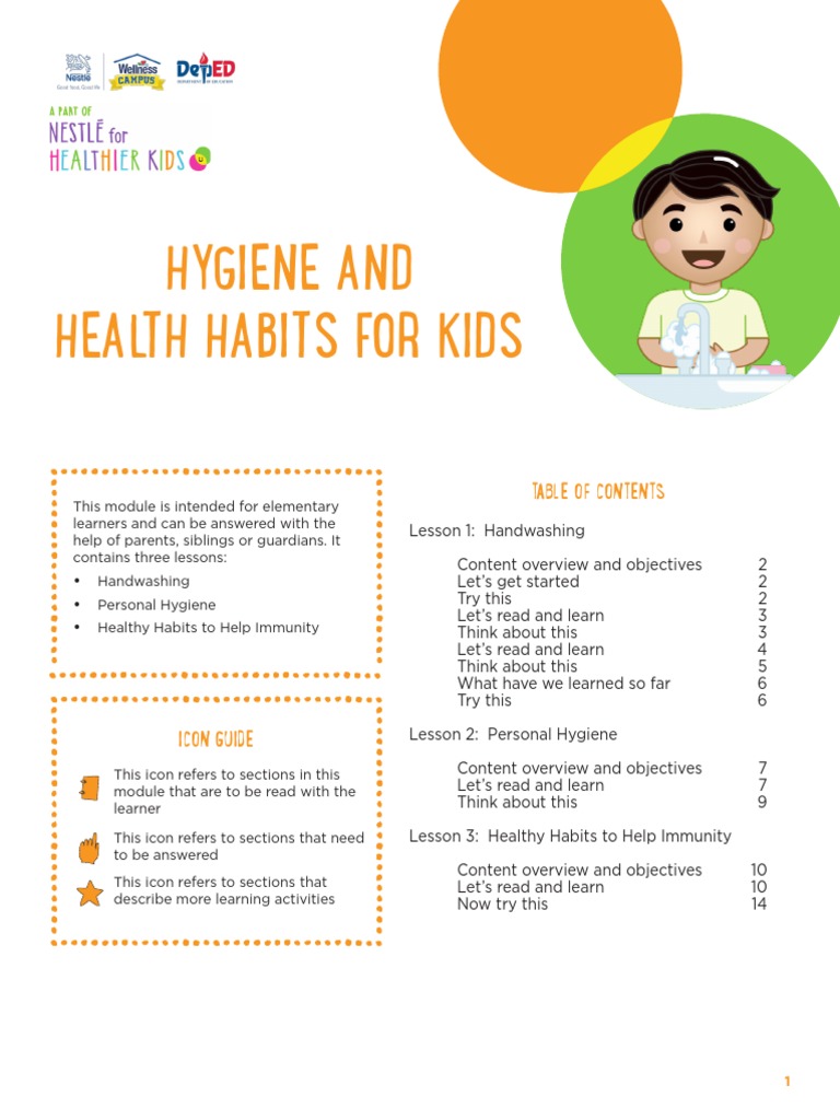 Hygiene and Health Habits For Kids | PDF | Hand Washing | Hygiene