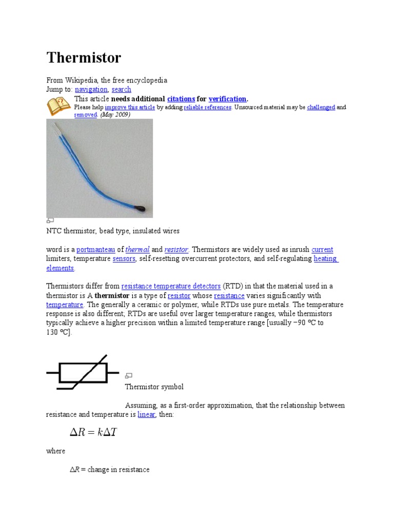 Therm Is Tor | PDF | Electricity | Physical Quantities