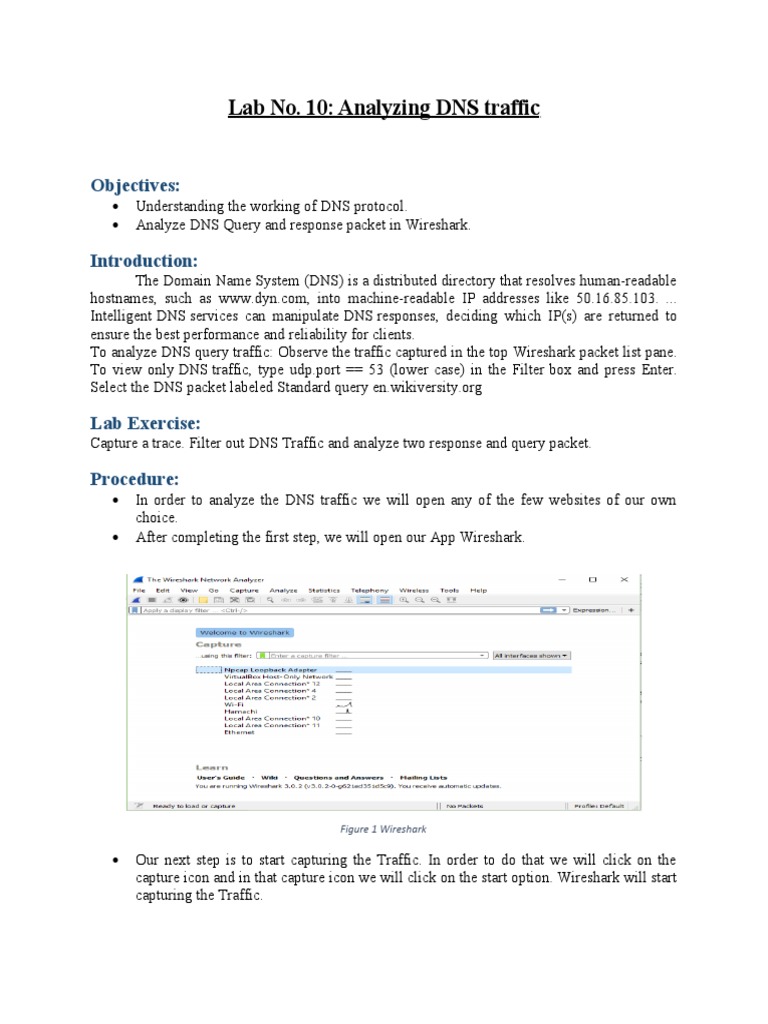 Lab 10 Analyzing DNS Traffic | PDF | Domain Name System | Internet ...