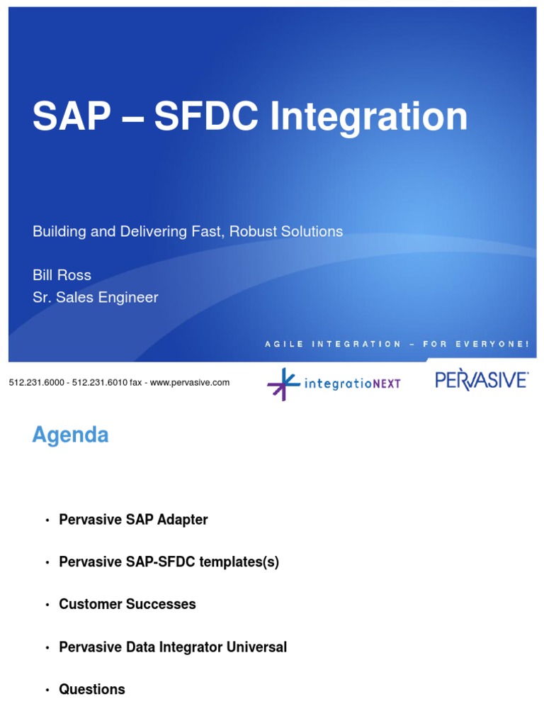 SAP - SFDC Integration: Building and Delivering Fast, Robust Solutions | PDF | Computer Science ...